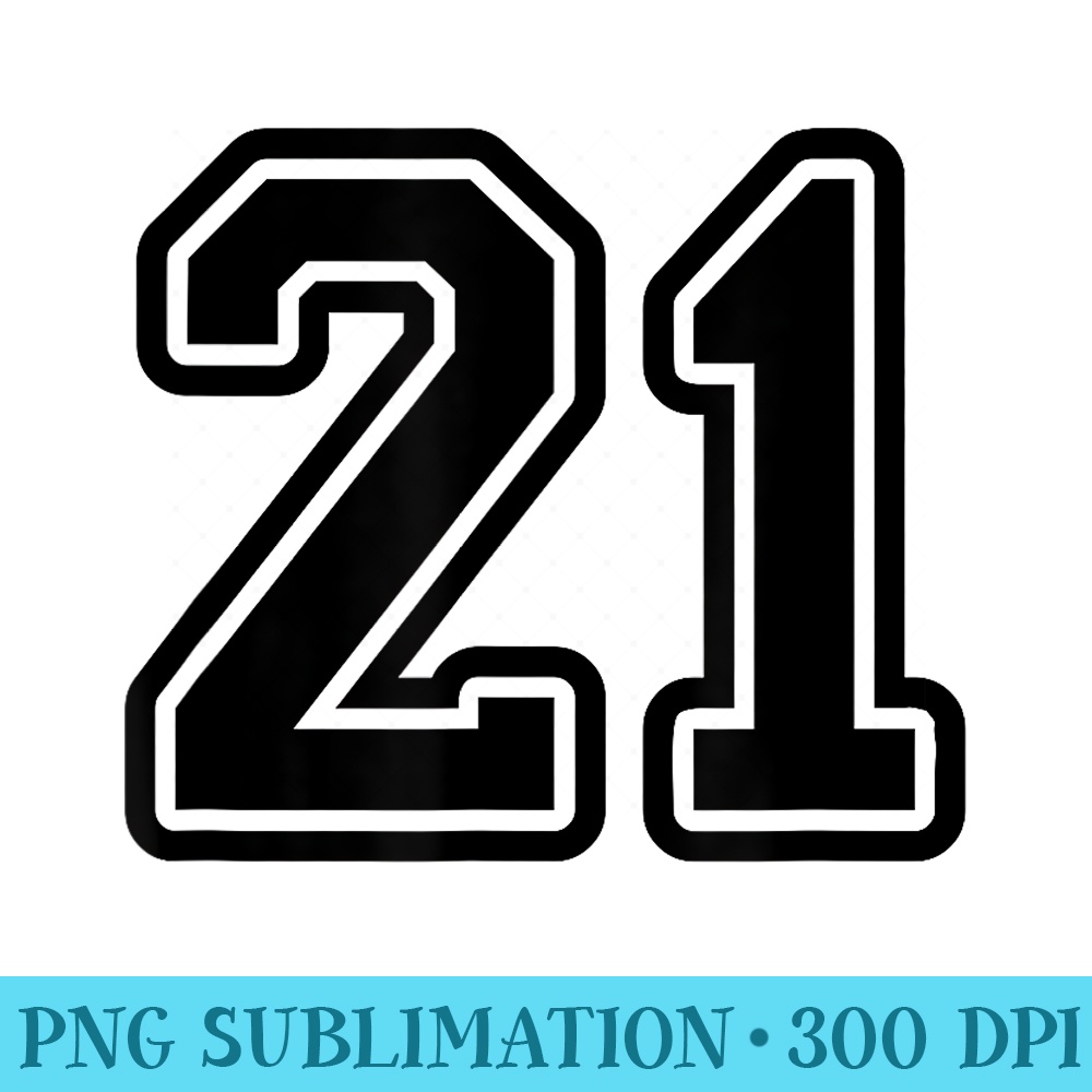 Jersey 21 Black Sports Team Jersey Number - PNG Download | Inspire Uplift