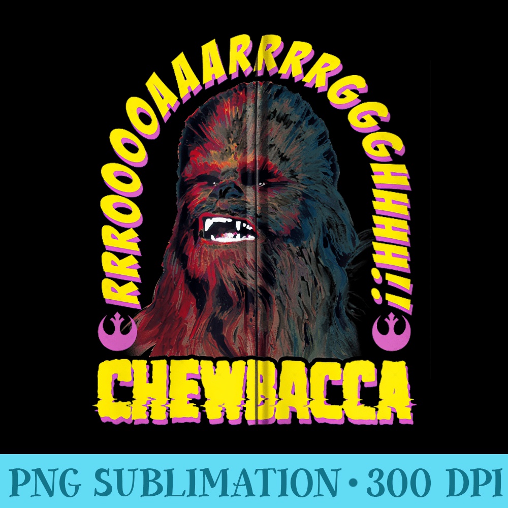 Star Wars Chewbacca Wookie Roar Poster - PNG Download Graphi | Inspire ...