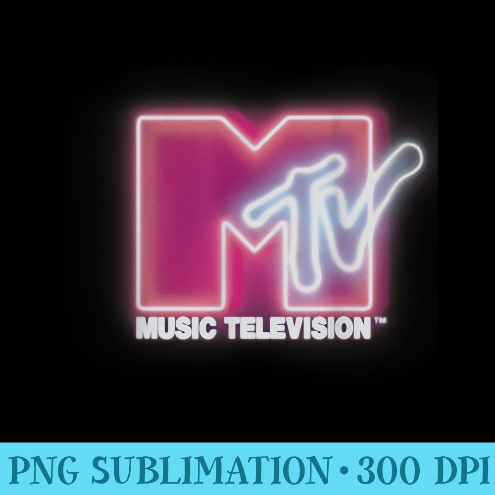 MTV Pink Neon Logo - Casual Shirt PNG | Inspire Uplift