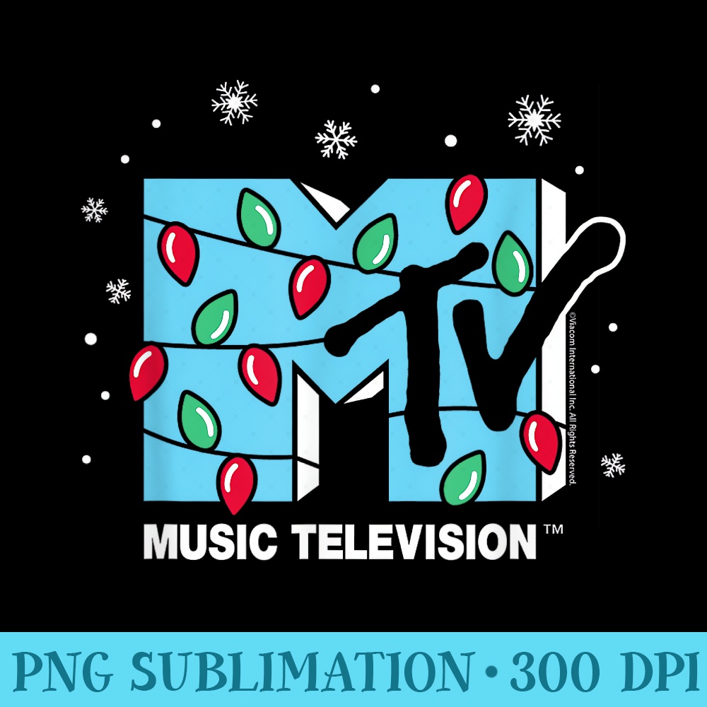 MTV MTV Christmas Lights - PNG Art Files | Inspire Uplift