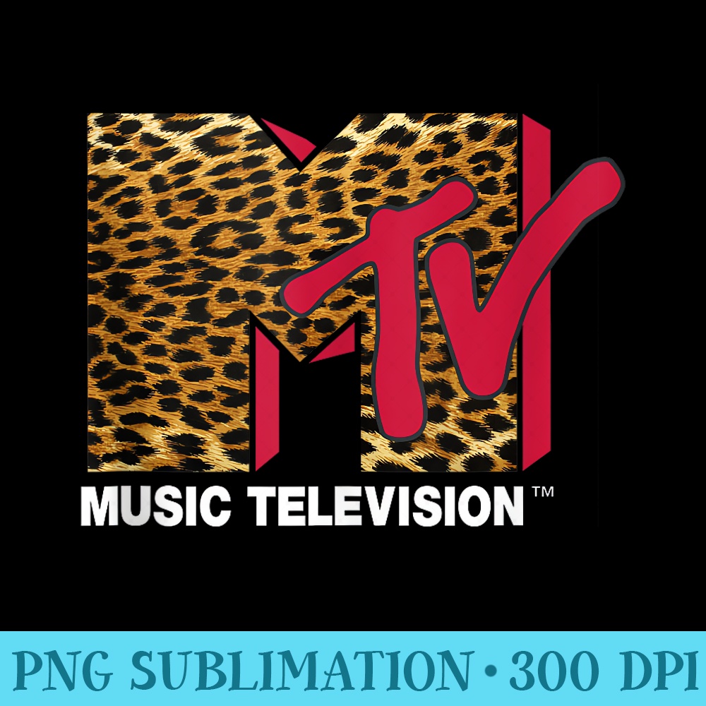 MTV Leopard Logo - Sublimation graphics PNG | Inspire Uplift