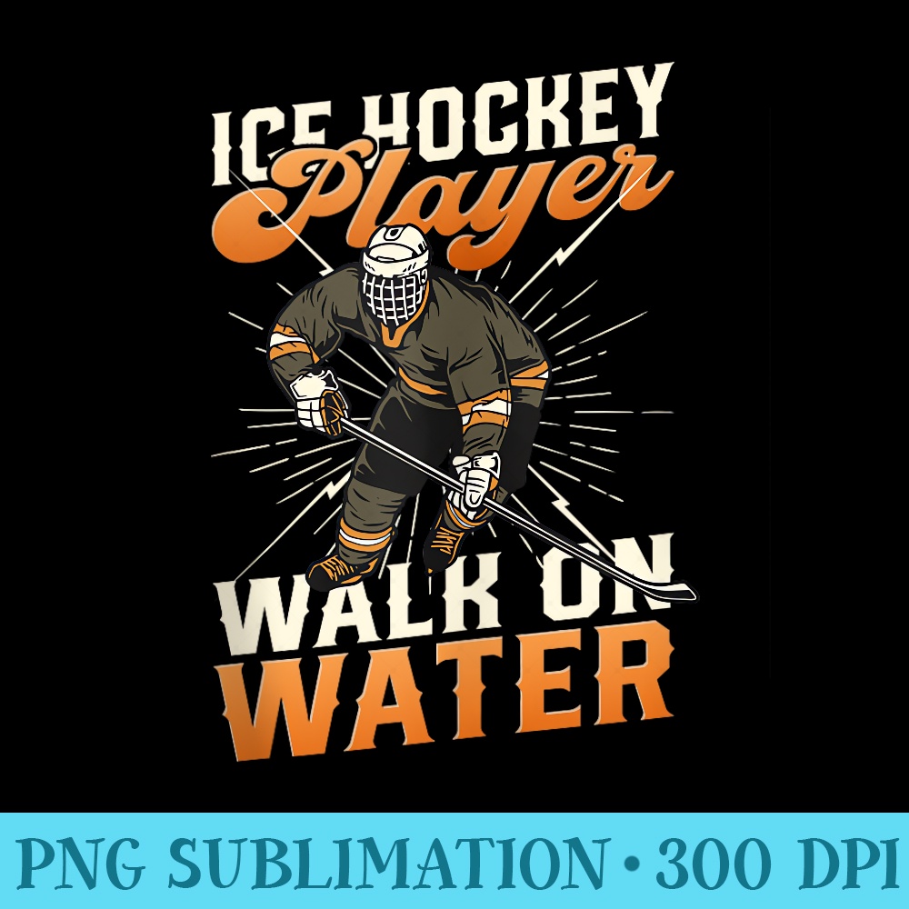 Ice Hockey Players Walk on Water Superpower - PNG design dow | Inspire ...