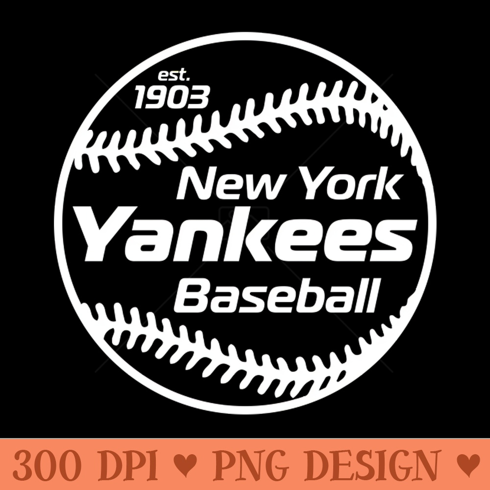 Yankees 80s Retro Ball - Download Transparent Design | Inspire Uplift