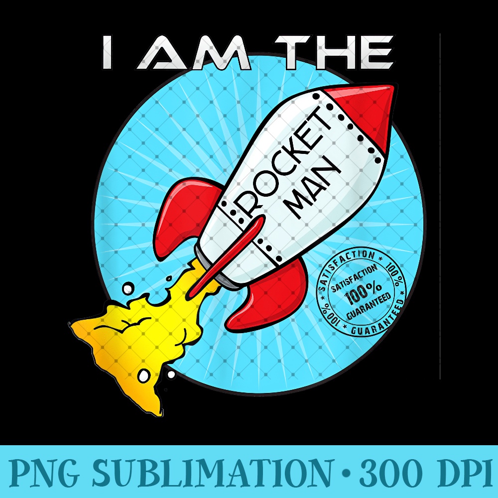 Rocket Man number one - PNG Templates | Inspire Uplift