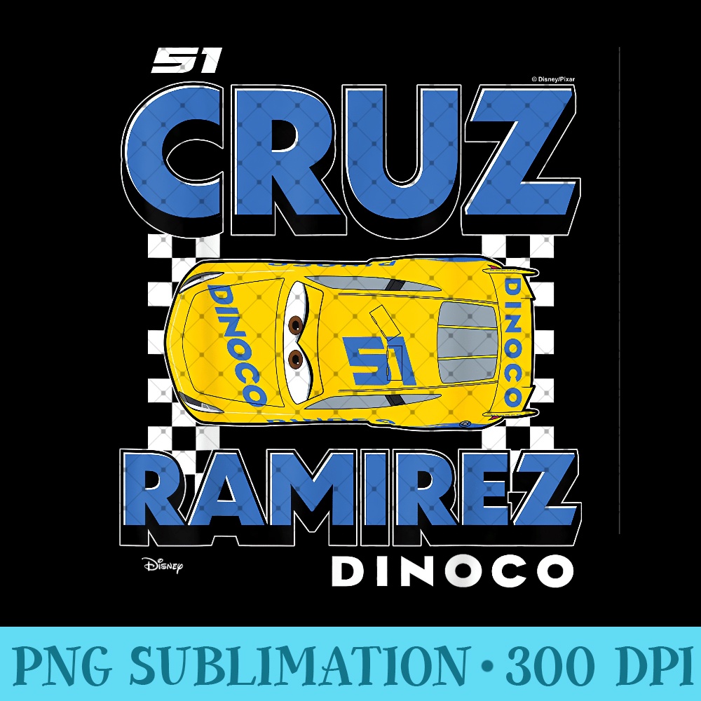 Disney Pixar Cars - Cruz Ramirez - PNG Art Files - Inspire Uplift
