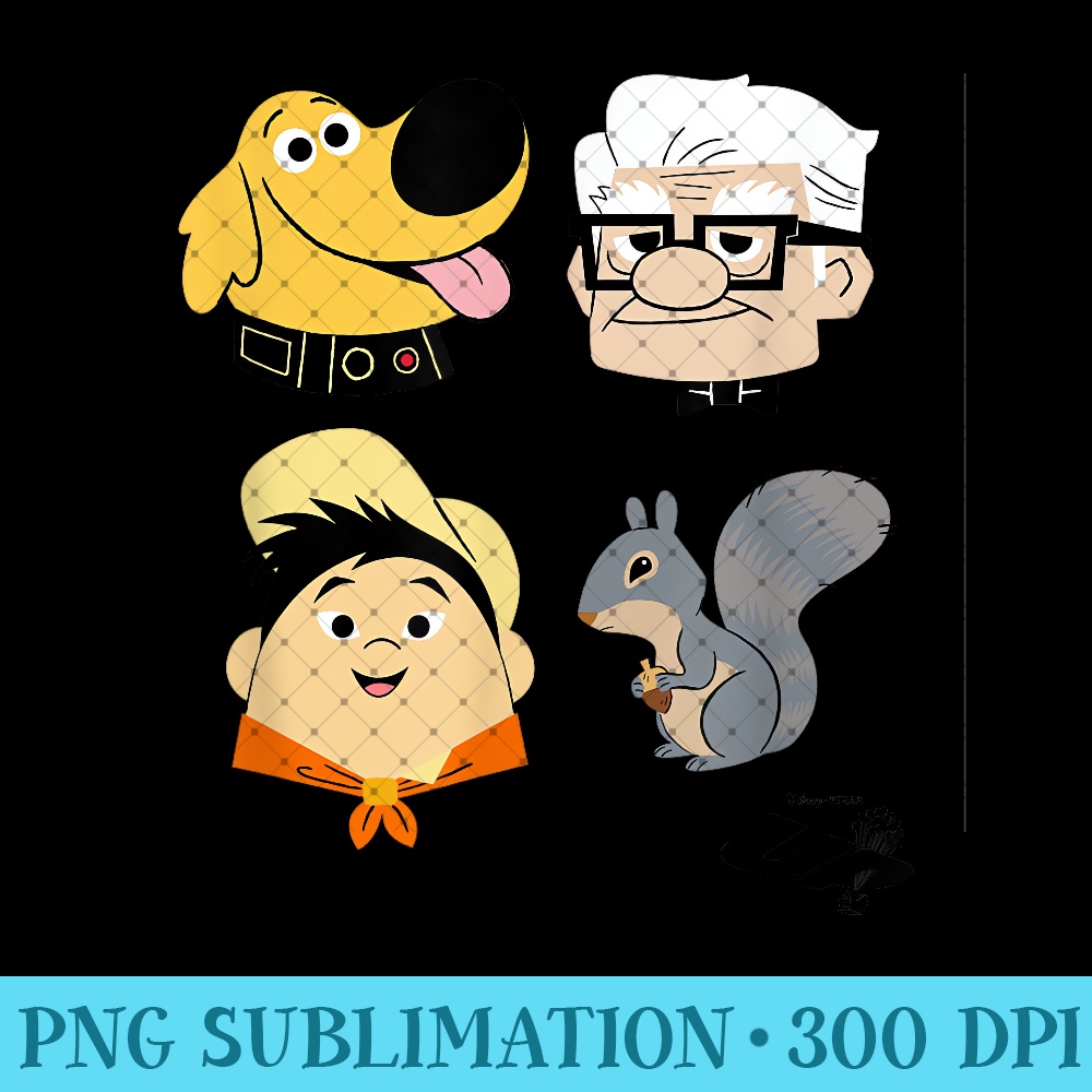 Disney Pixar Up Carl Russell Dug & Squirrel Group Shot - Hig | Inspire ...
