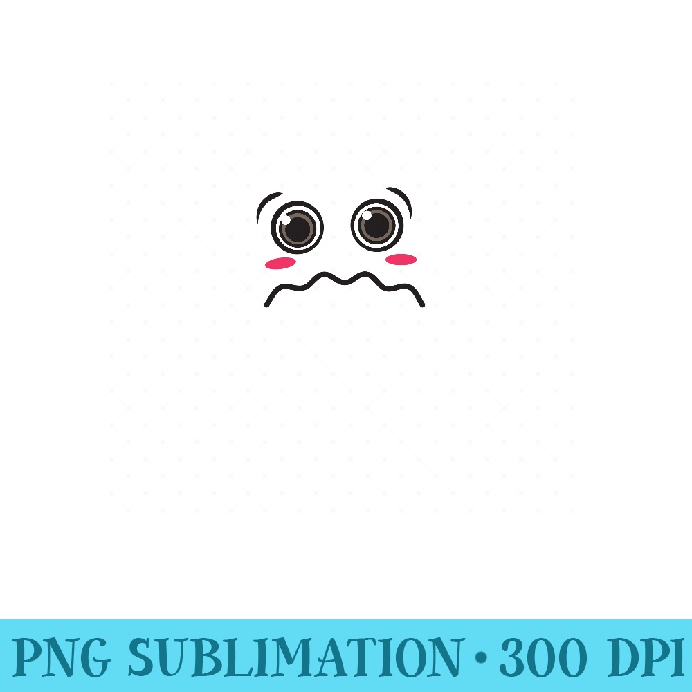 Funny Disturbed Cartoon Face Cute Kawaii Facial Expression - | Inspire ...