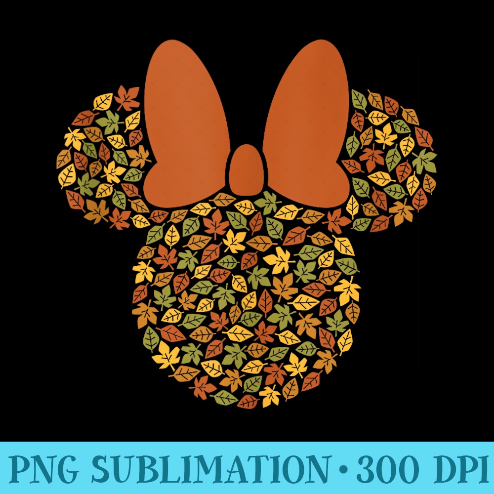 Disney Minnie Mouse Icon Autumn Fall Leaves - Ready To Print | Inspire ...