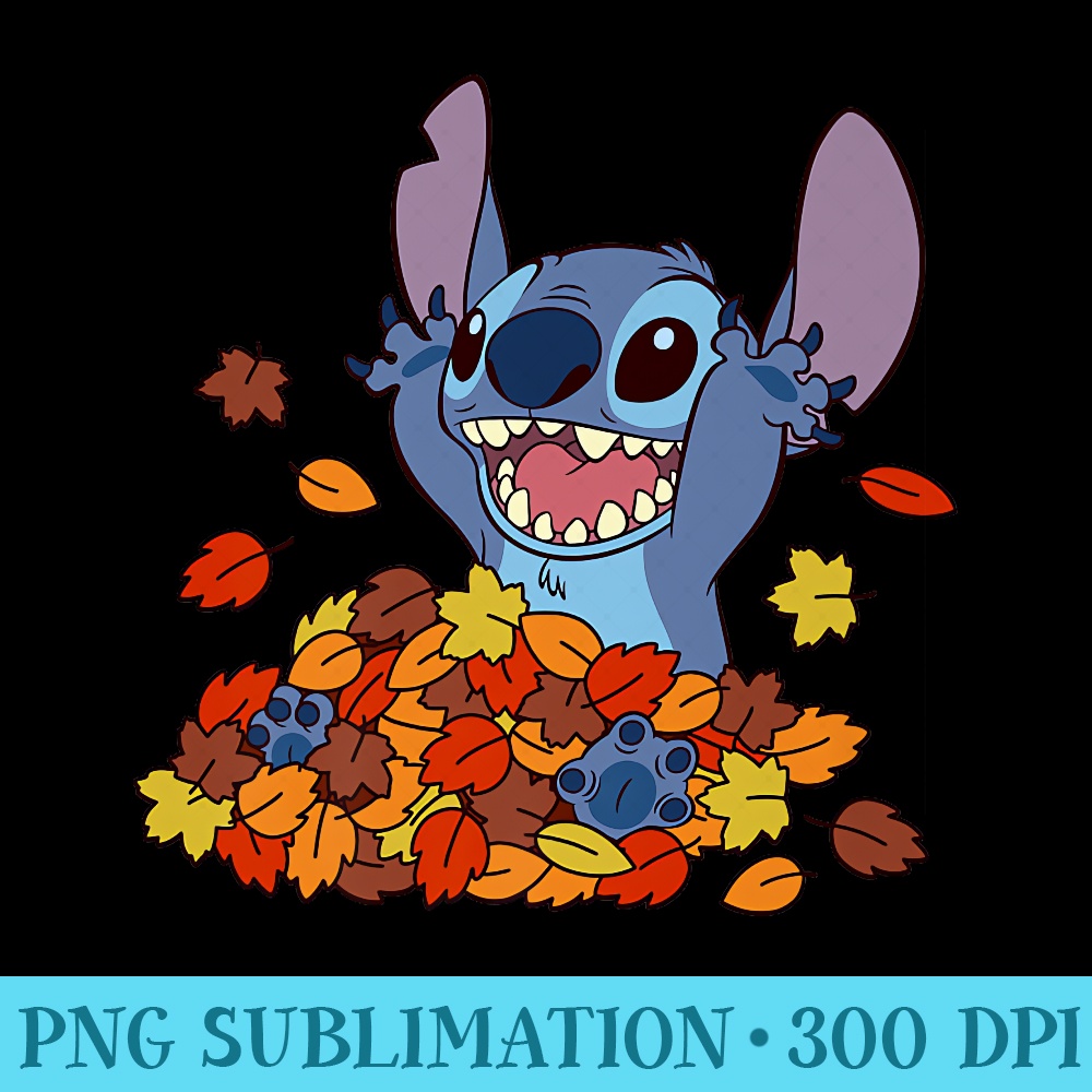 Disney Lilo Stitch Autumn Leaves Stitch Premium - PNG Clipar | Inspire ...