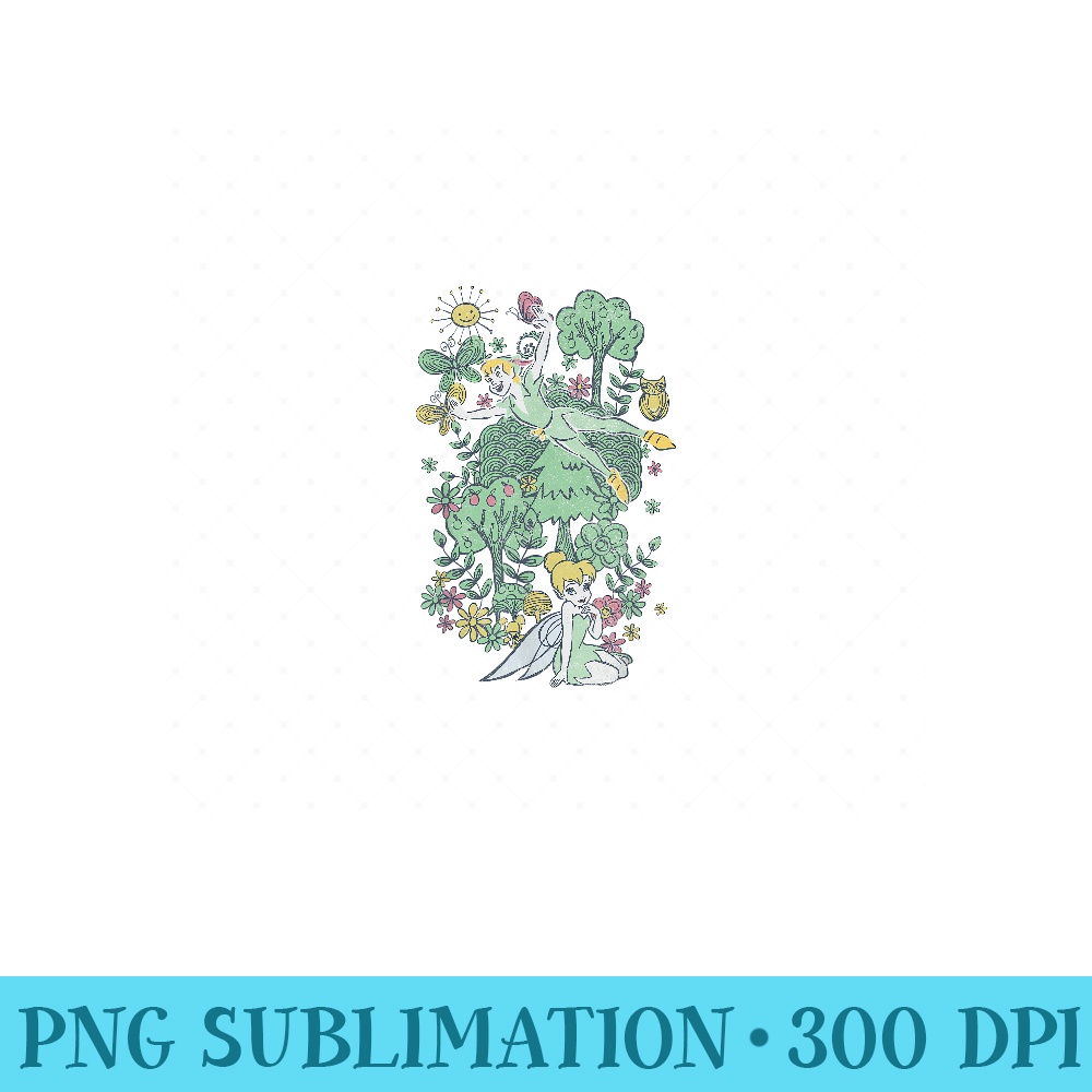Disney Peter Pan Tinker Bell Summer Doodle - Unique Sublimat | Inspire ...
