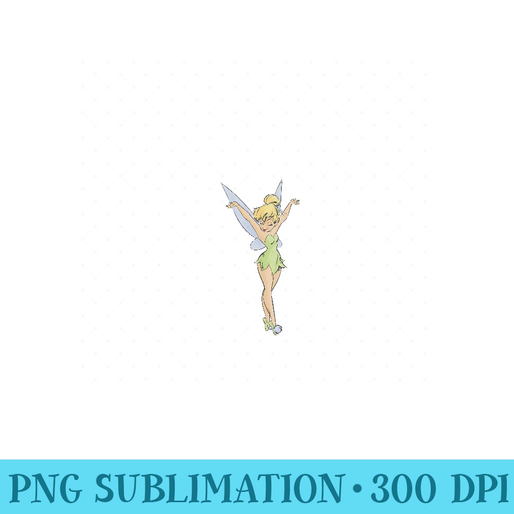 Womens Disney Peter Pan Tinker Bell Arms Up Profile Mirror D | Inspire ...
