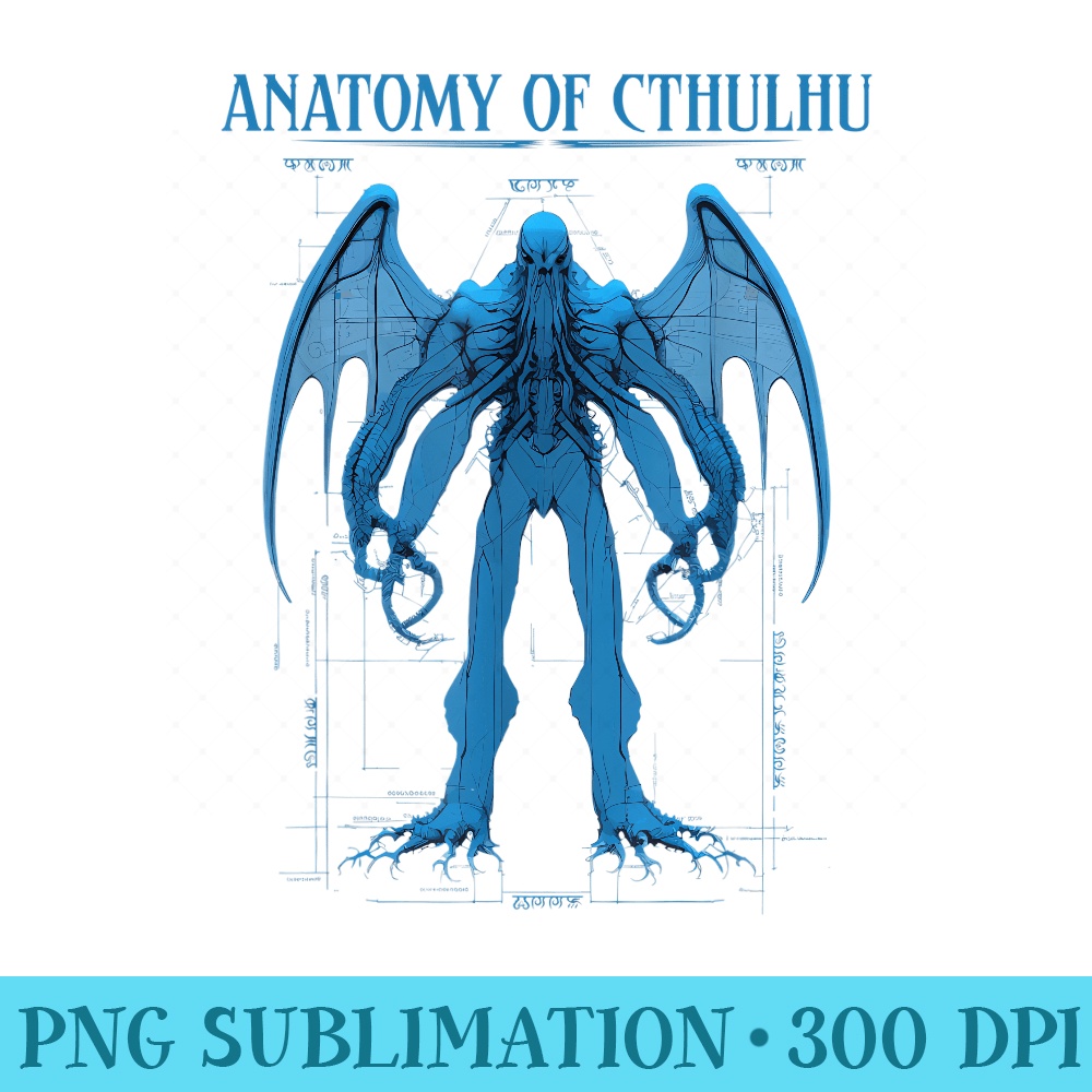 Anatomy Of Cthulhu, Cosmic Horror Cthulhu - Printable PNG Gr | Inspire ...