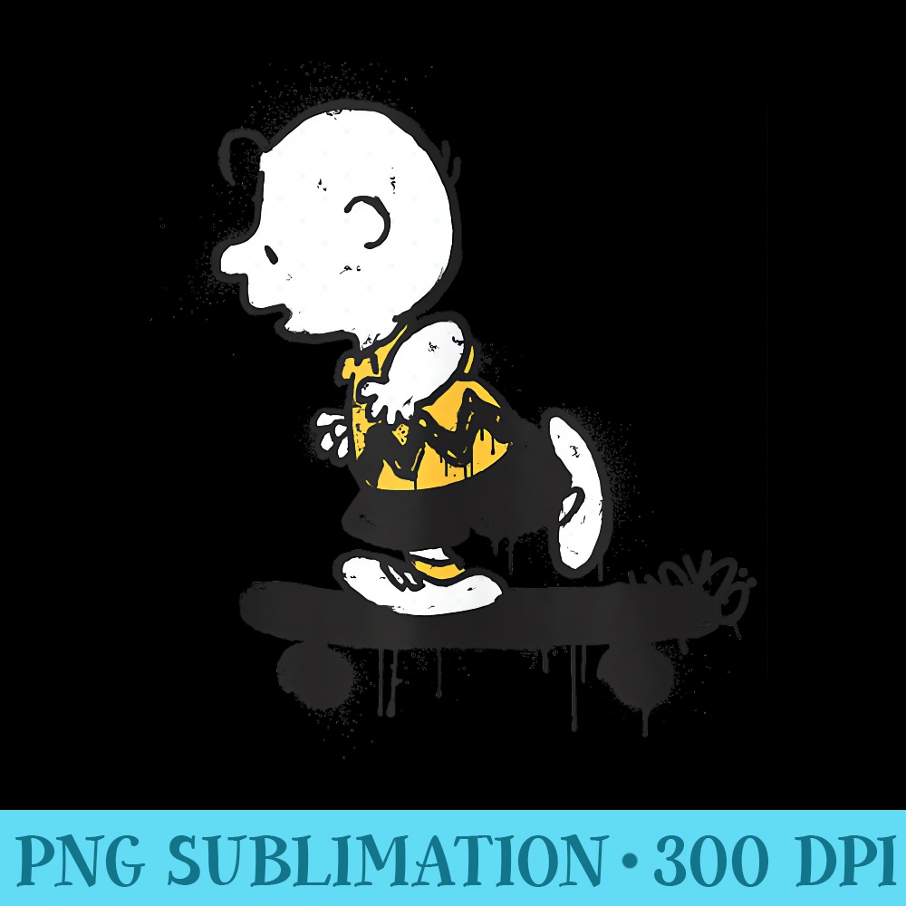 Peanuts Charlie Brown Skateboard Graffiti - Printable PNG Gr | Inspire ...