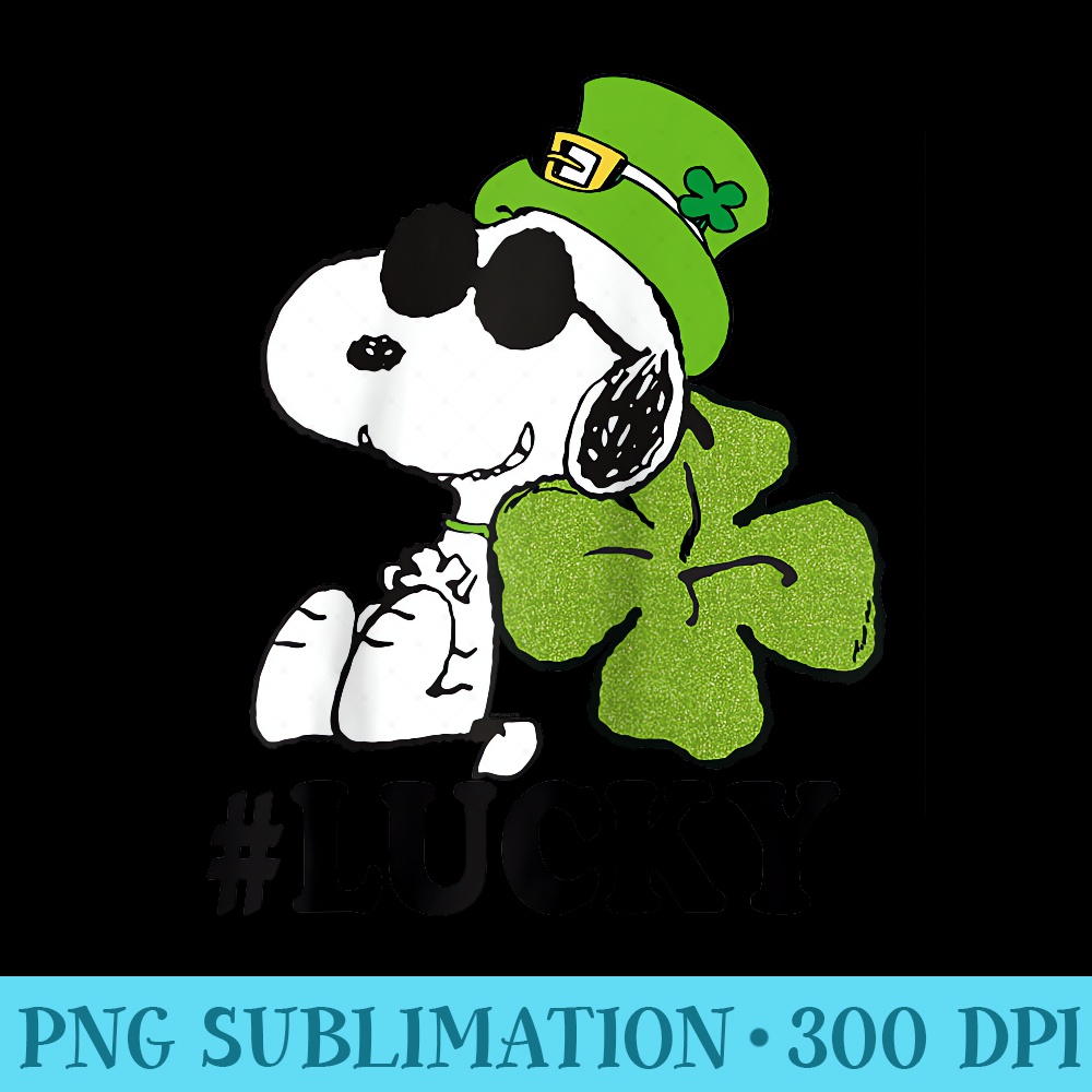 Peanuts St. Patrick's Snoopy Lucky Clover Raglan Baseball - | Inspire ...