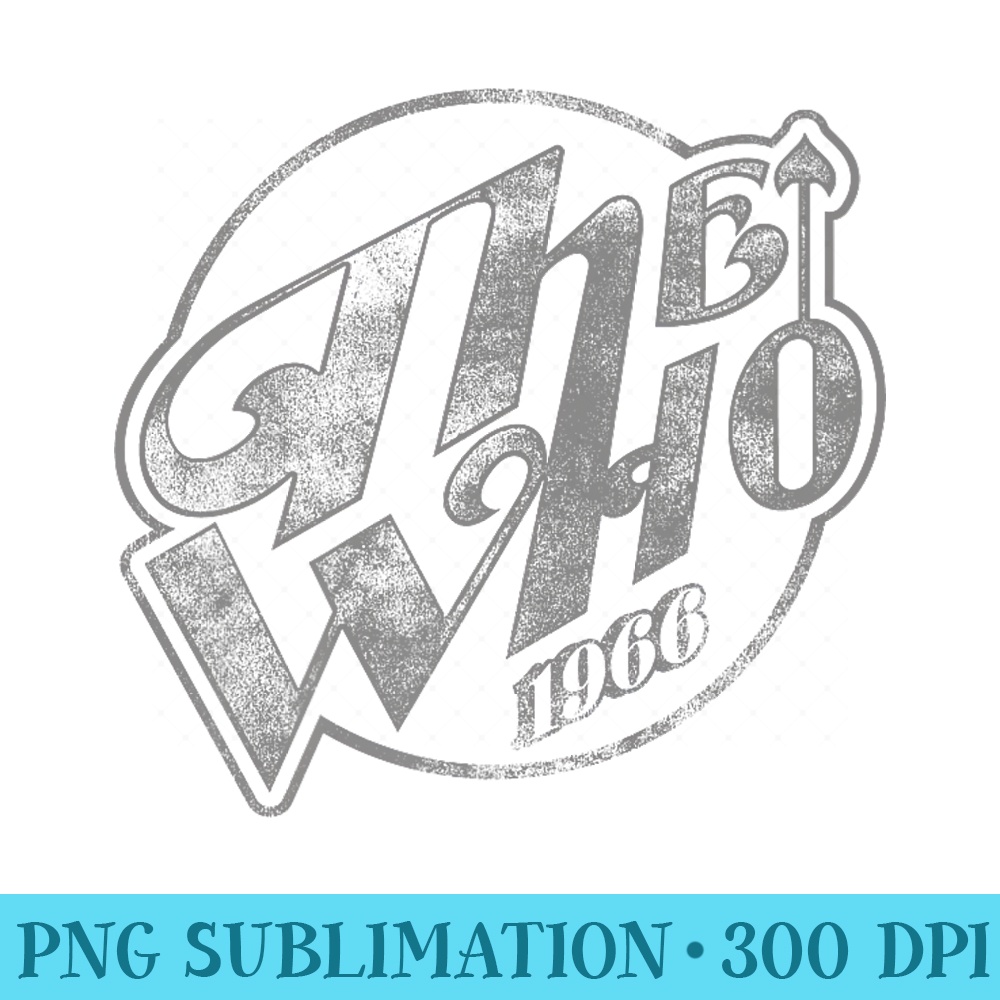 The Who Official Vintage Faded Logo 1966 Premium - PNG desig | Inspire ...