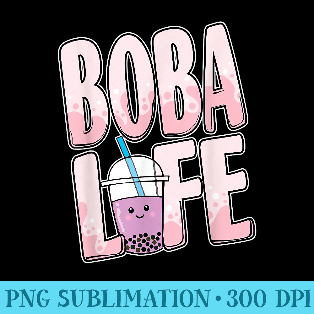 Bubble Milk Tea Lover Boba Life Purple Cute Kawaii - Shirt T - Inspire ...
