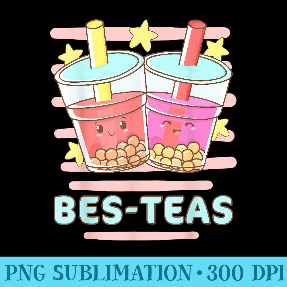 Kawaii Boba BesTeas, Besties Best Friends Bubble Tea - High - Inspire ...