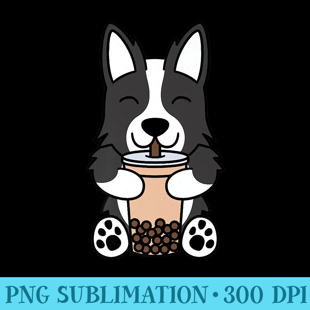 Boba Bubble Milk Tea Border Collie Dog Premium - Free Transp | Inspire ...