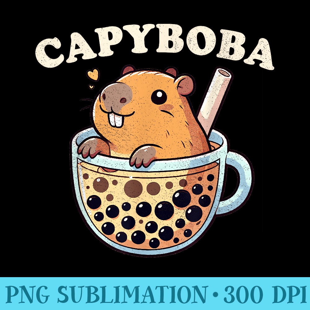 Capybara Funny Capybara Rodent, Capyboba Boba Milk Tea - Mug | Inspire ...
