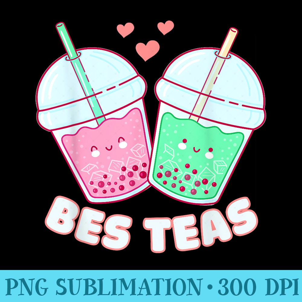 Bes Teas Cute Bestie Bubble Tea Boba Best Friends - Shirt Cl | Inspire ...