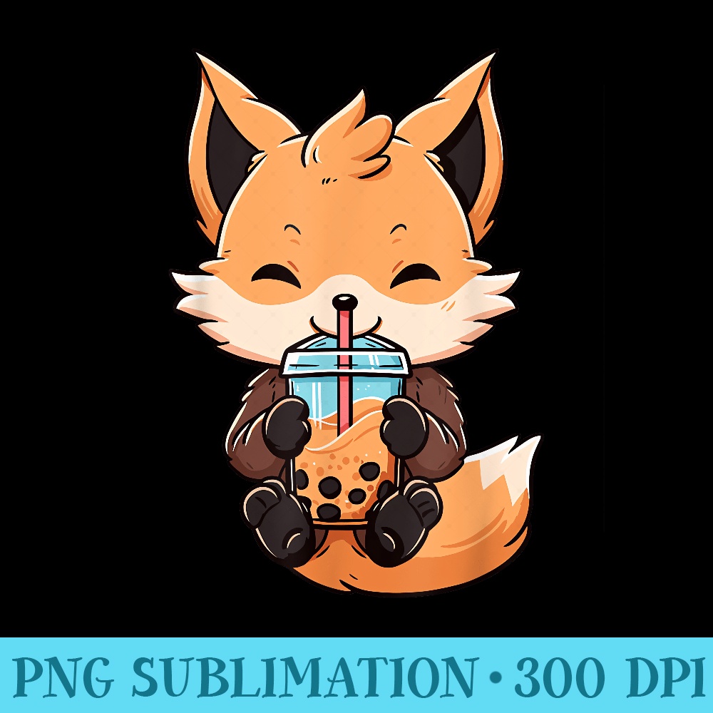 Fox Bubble Tea Boba Milk Tea Kawaii Anime Lover - Download P | Inspire ...