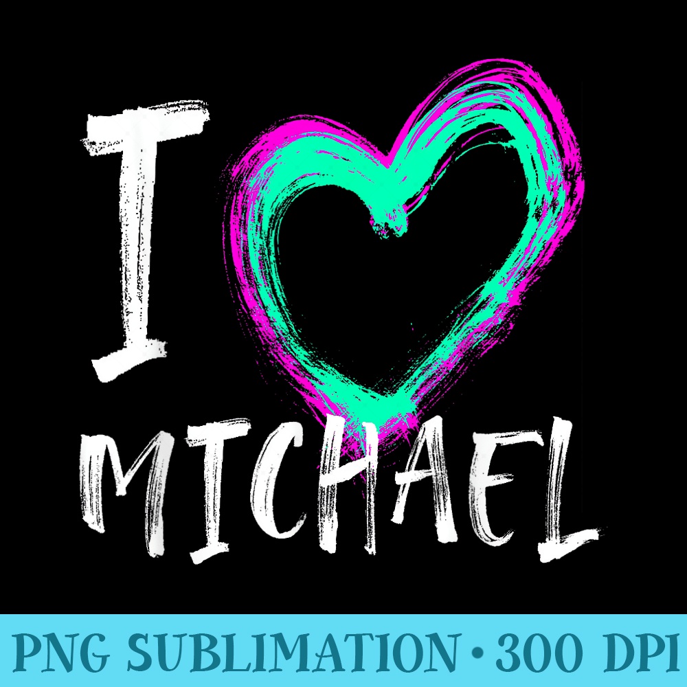 I Love Michael friend Husband Son Pink Heart - Shirt Mockup | Inspire ...