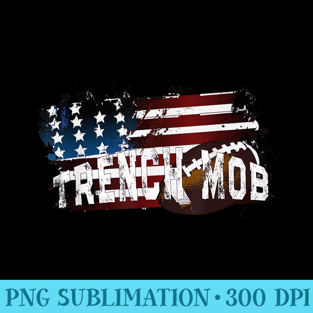 Trench Mob Football Lineman - PNG Download Template - Inspire Uplift