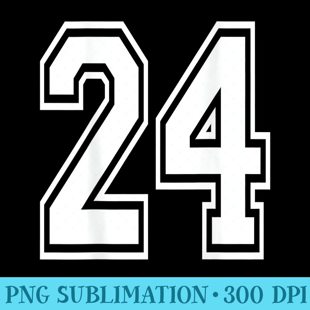 Number 24 Sports Player Number BACK of - Shirt Illustration | Inspire ...