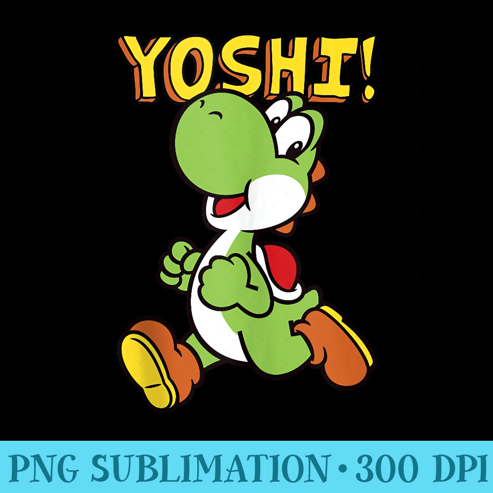 Nintendo Super Mario Yoshi Intro Jump - Download Shirt PNG | Inspire Uplift