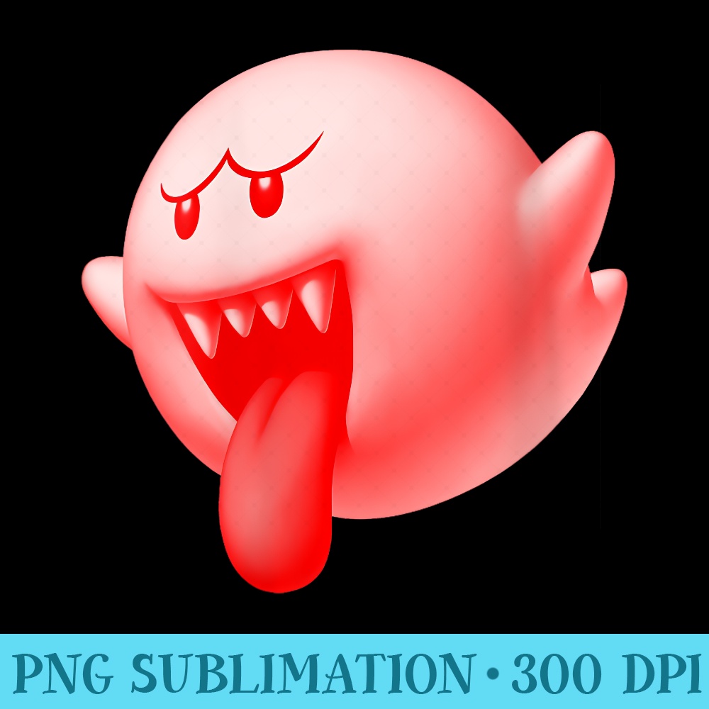 Nintendo Super Mario Boo Red Tones Portrait - Sublimation pr | Inspire ...