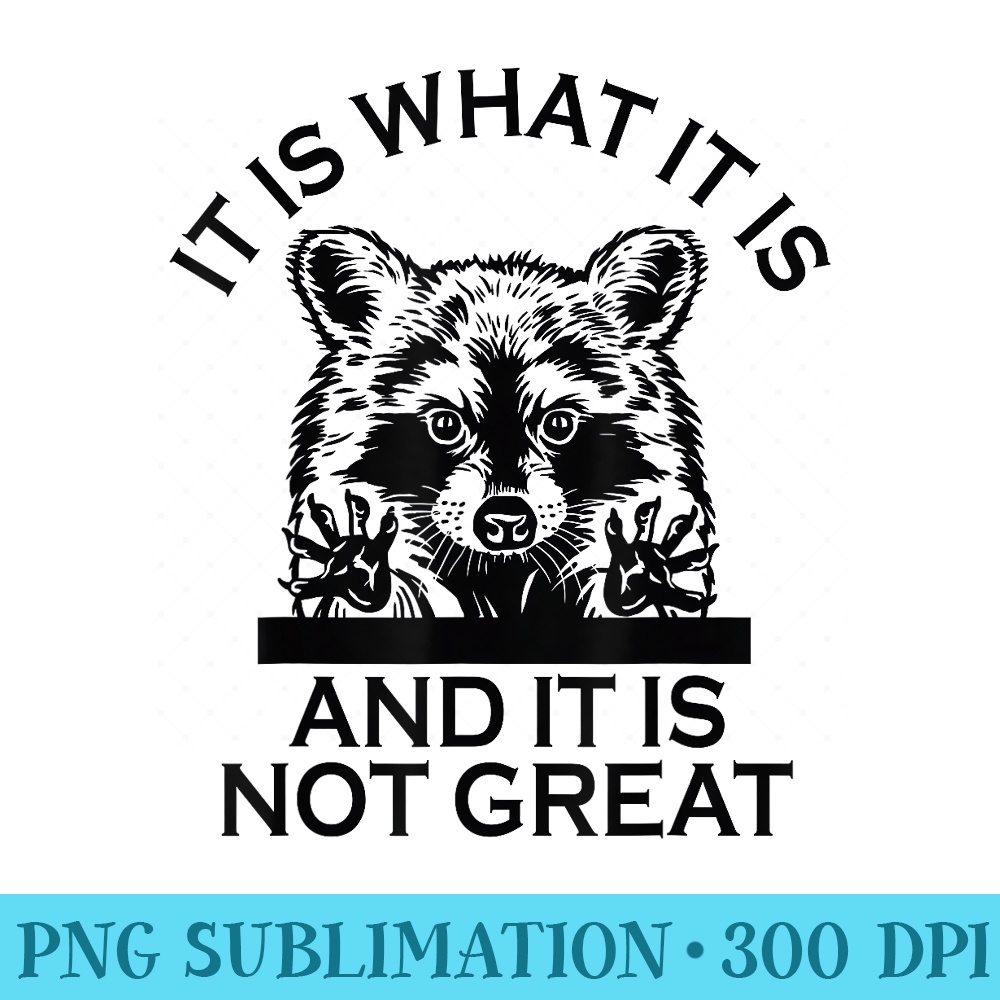 It Is What It Is And It Is Not Great Funny Raccoon Quotes - | Inspire ...