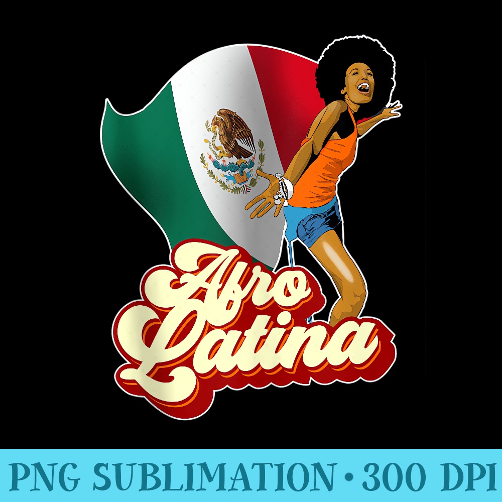 Afro Latina Mexican Flag - Casual Shirt PNG | Inspire Uplift