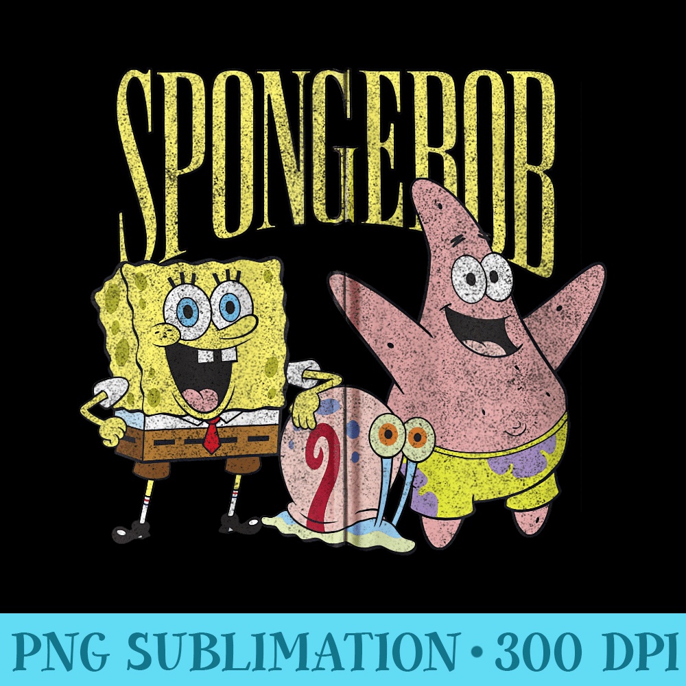 SpongeBob SquarePants Best Friends Poster - Modern PNG desig | Inspire ...