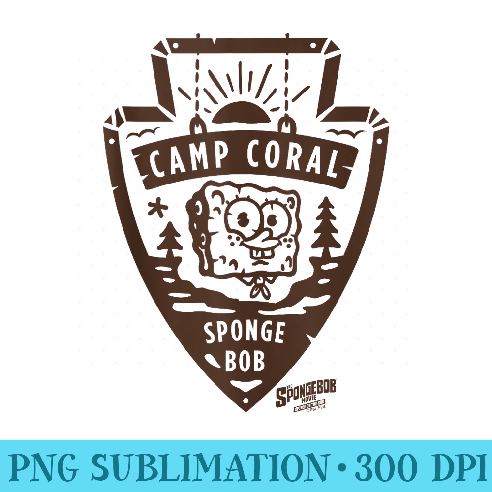 Sponge On The Run Camp Coral SpongeBob Badge - PNG Design Fi | Inspire ...
