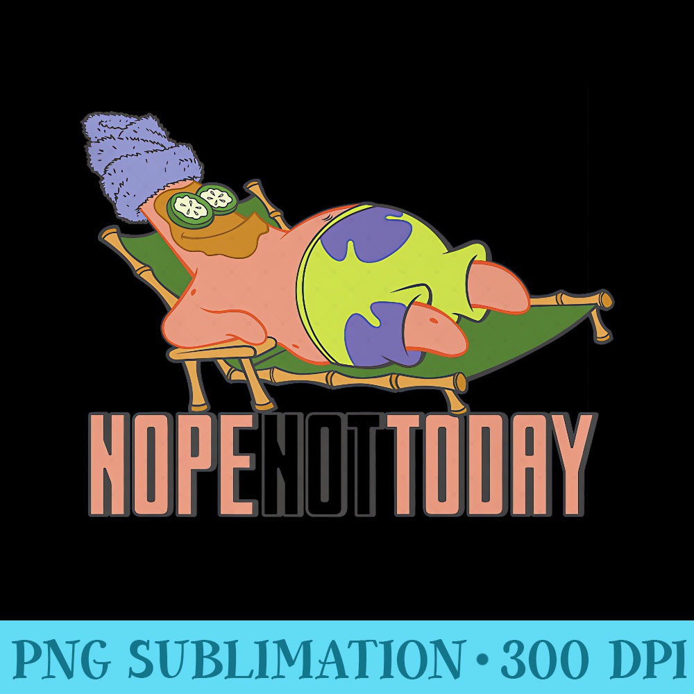 SpongeBob SquarePants Patrick Nope Not Today Premium - Shirt | Inspire ...