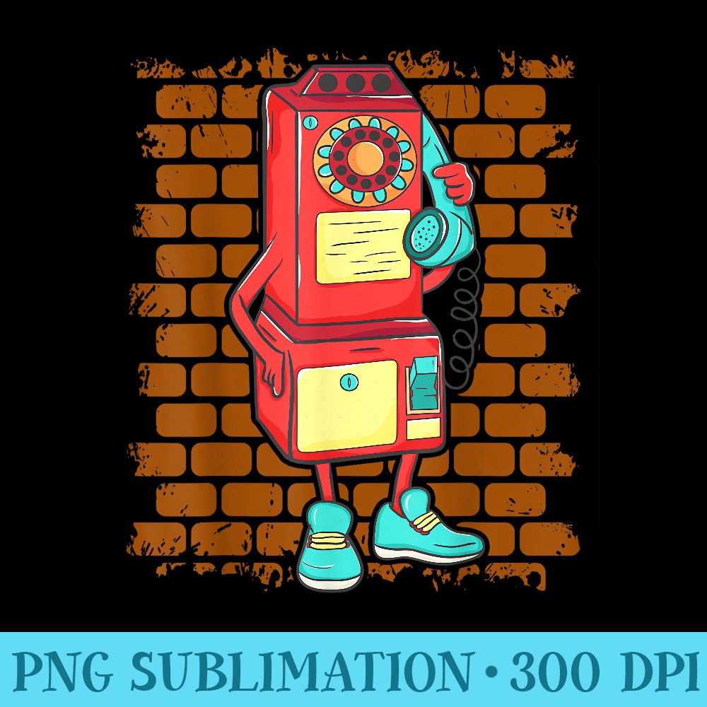 Vintage Cell Phone Payphone Cartoon Rotary Pay Phone Booth - | Inspire ...