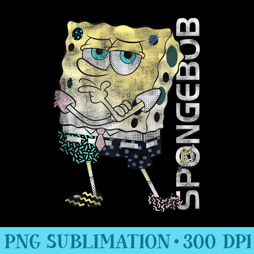 SpongeBob SquarePants Retro Graphic Print SpongeBob - PNG de | Inspire ...