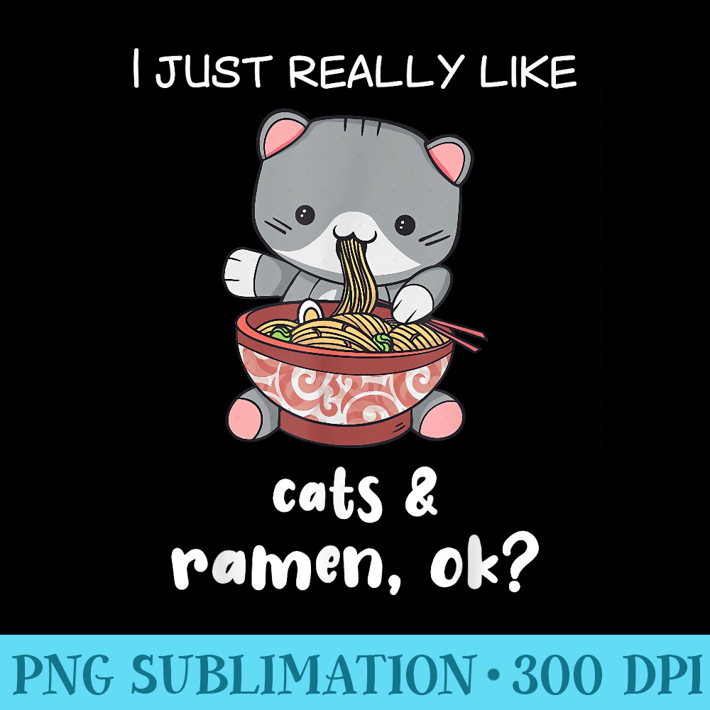 Ramen Cats and Ramen Cat Lover Japanese Ramen Noodles - Shir | Inspire ...