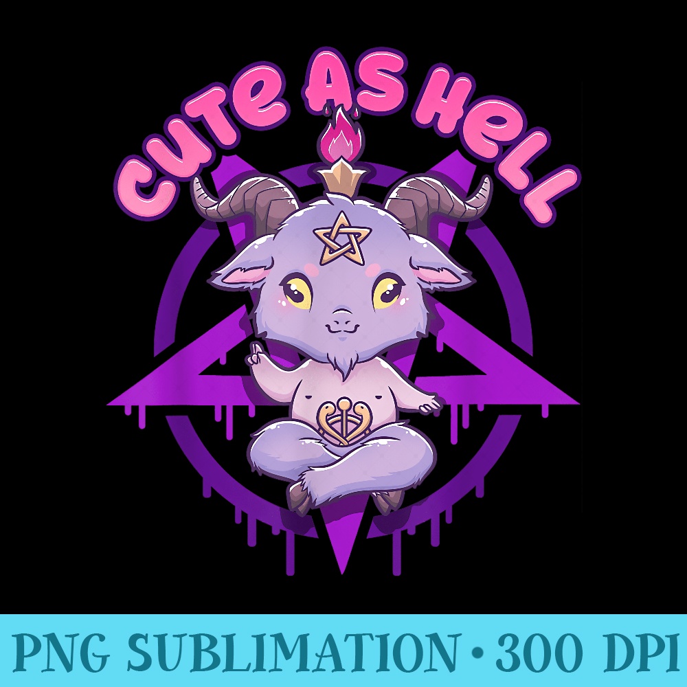 Cute As Hell I Anime Pastel Grunge Kawaii Baphomet - PNG Gra | Inspire ...