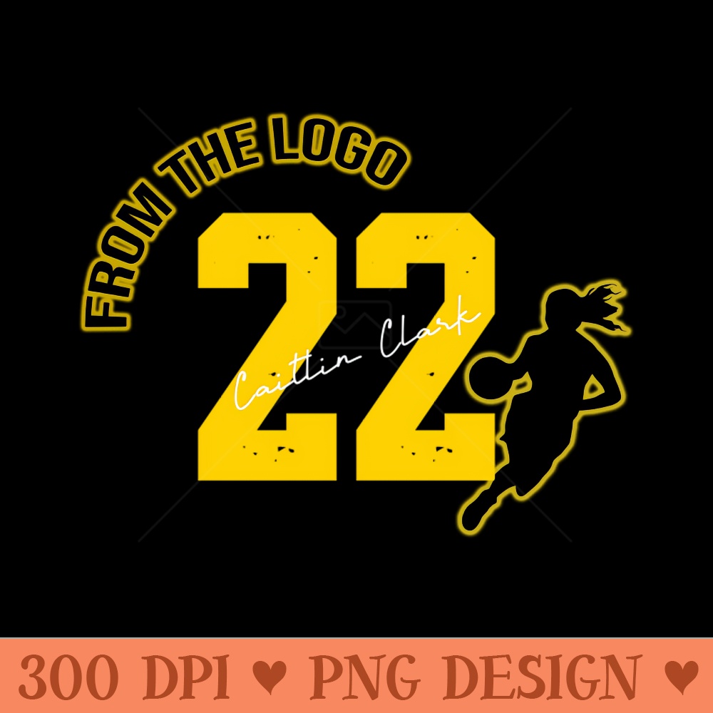 Caitlin Clark 22 From the Logo - Ready To Print PNG Designs | Inspire ...