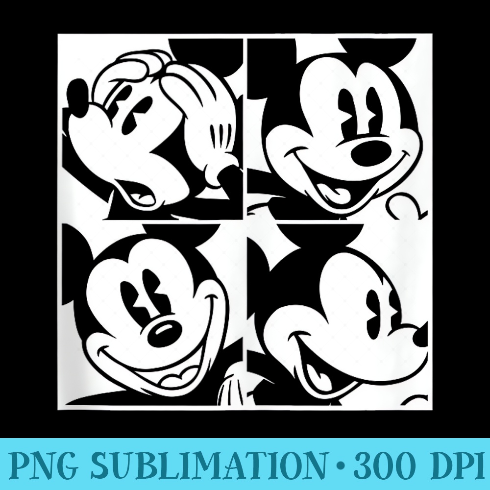 Disney Mickey Mouse Four Squares - Sublimation printables PN | Inspire ...