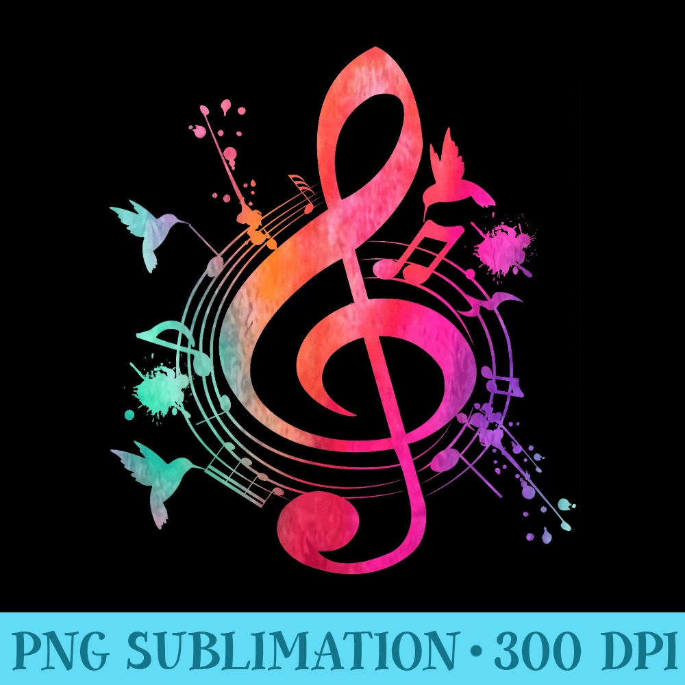 Musical Instrument Treble Clef Bird Music - Sublimation PNG | Inspire ...