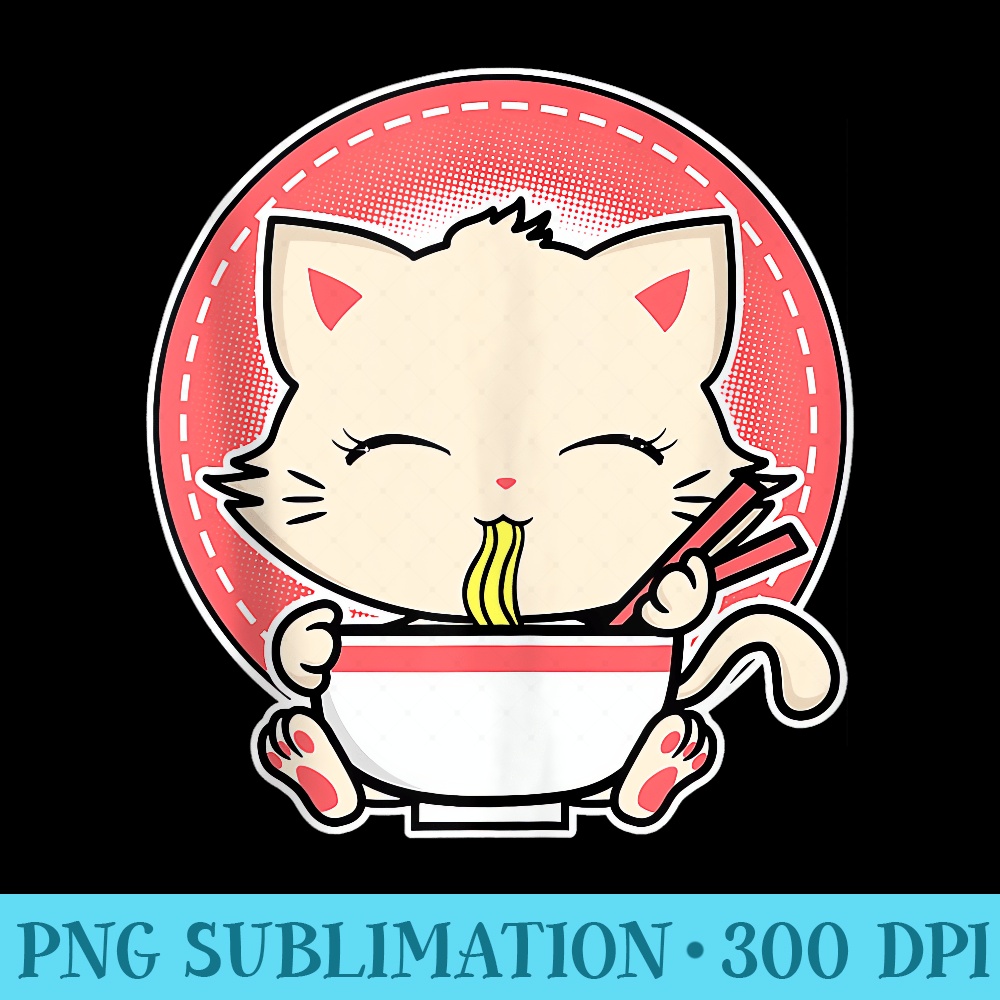 Cute Cat Ramen Noodles Kawaii Anime Girls n Japanese Food - - Inspire ...