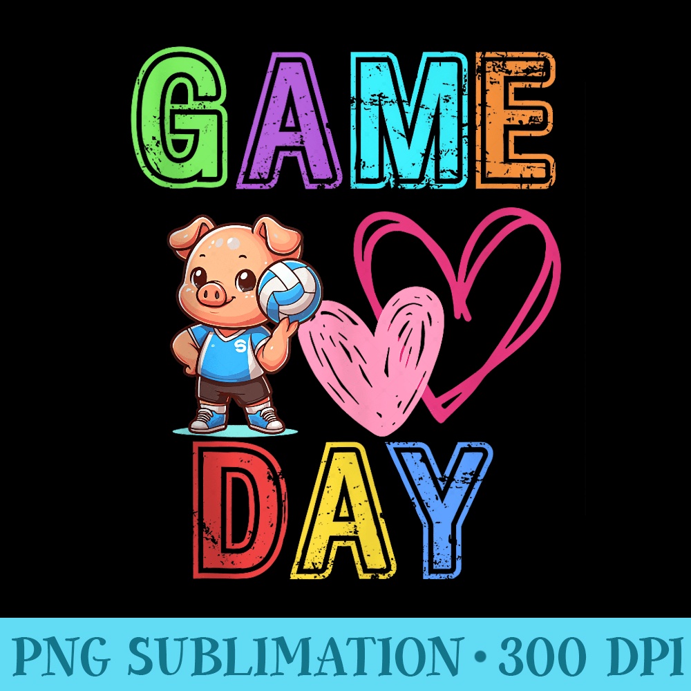 Game Day Pig Volleyball Set And Spike - Download Transparent | Inspire ...