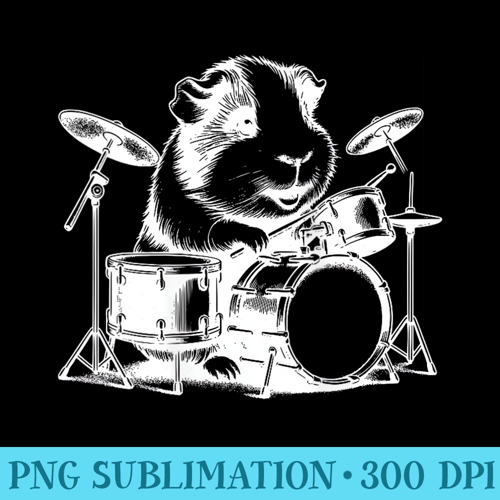 s Guinea Pig Drummer White Rodent Music Band Design - High R | Inspire ...