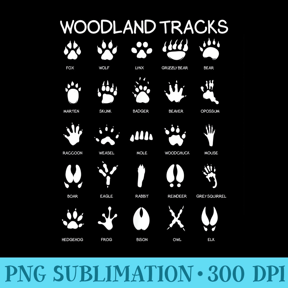 Animal Track Footprints Woodland Nursery Decor Illustration | Inspire ...