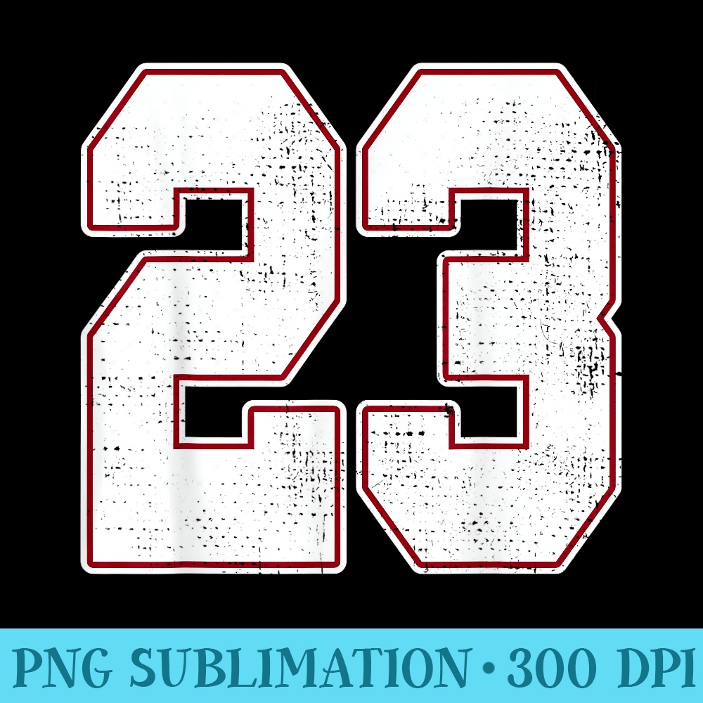 23 Outline Number 23 Fan Varsity Sports Team Blue Jersey - P | Inspire ...