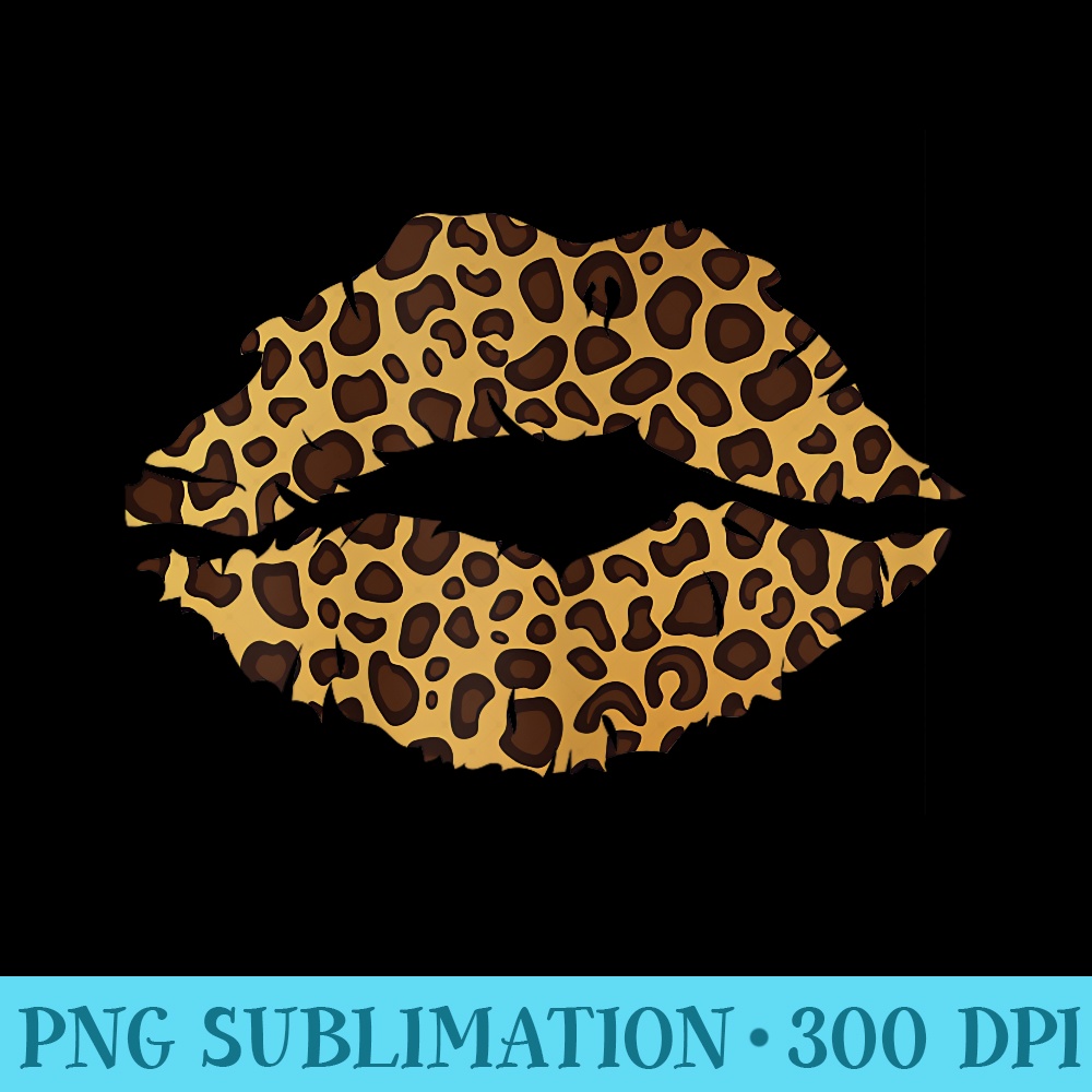 Cool Lips Kiss Me Leopard Print - Free Transparent PNG Downl | Inspire ...