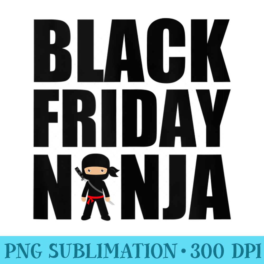 Black Friday Ninja Funny Shopping Family - PNG Download Icon | Inspire ...