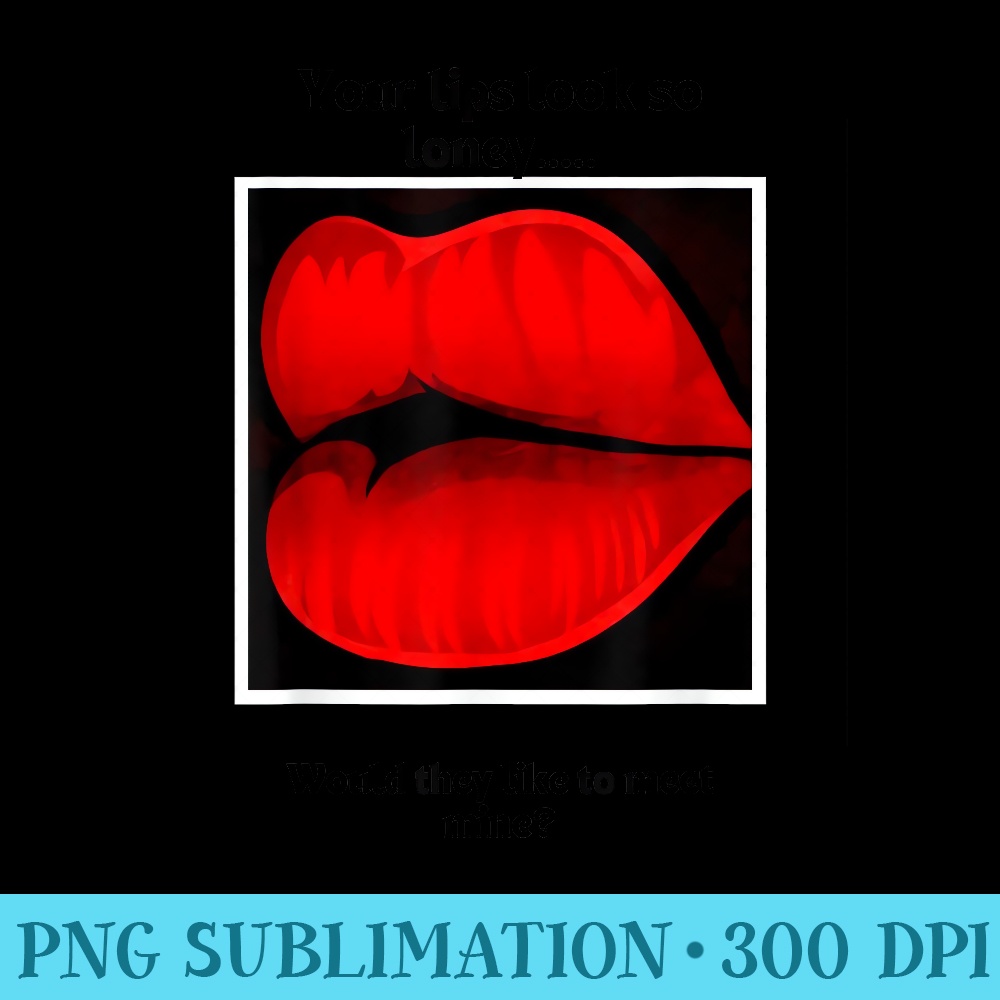 funny red lips, look so loney. - PNG File Download | Inspire Uplift